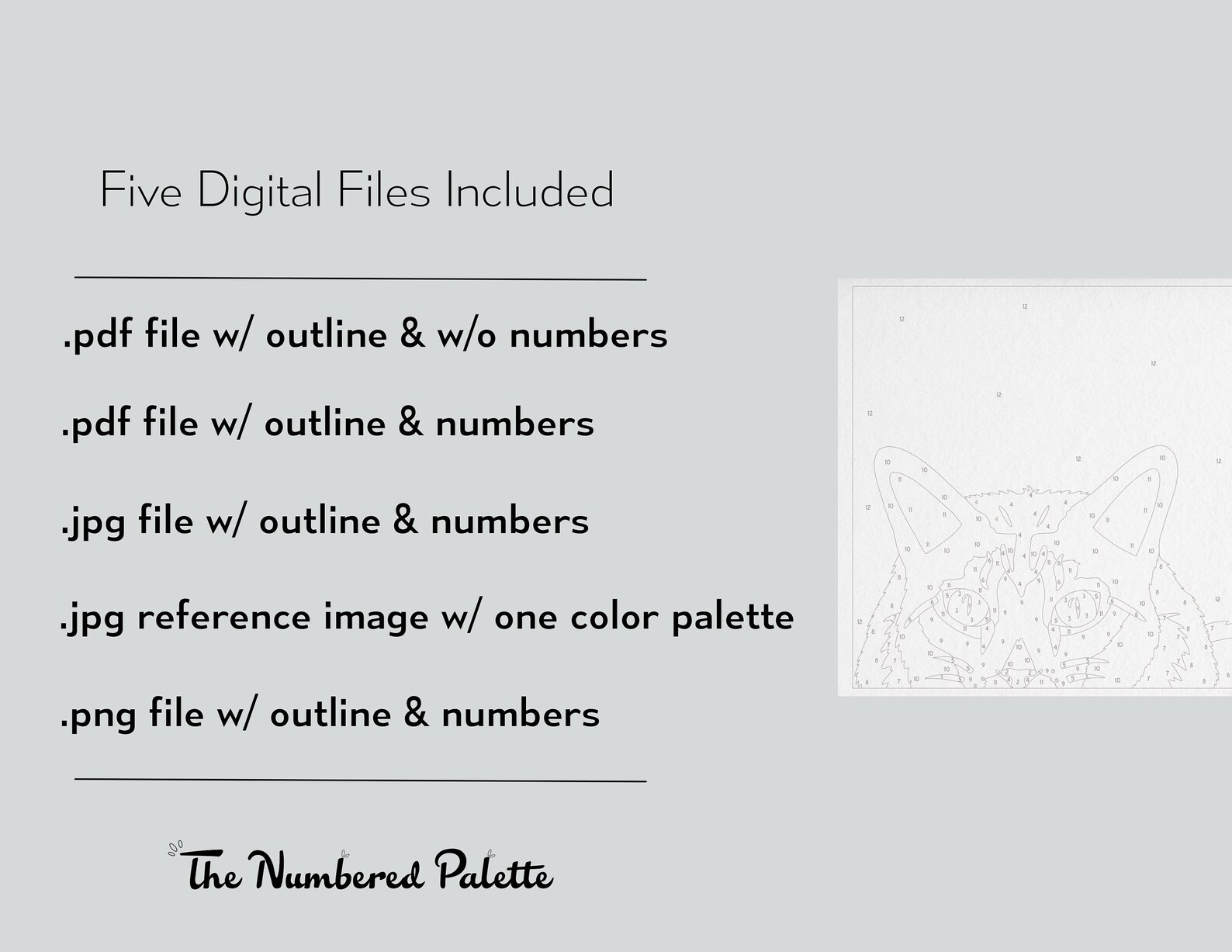 Cat Paint by Number Printable for Adults, DIY Art for Cat Lovers ...