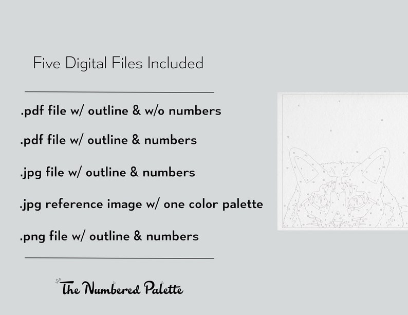 Cat Paint by Number Printable for Adults, DIY Art for Cat Lovers ...