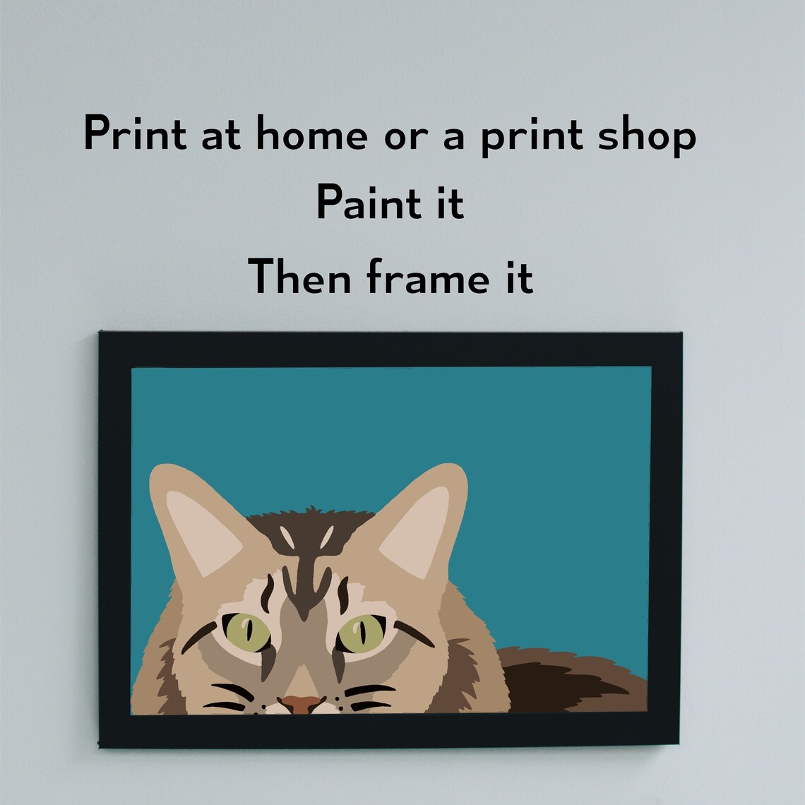 Cat Paint by Number Printable for Adults, DIY Art for Cat Lovers ...