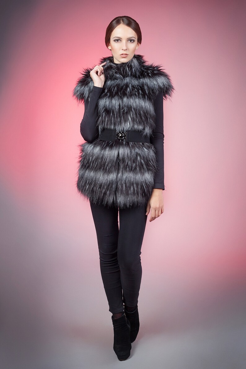 Women Vest. Fur Vest. Winter Vests. Gift for Her. Fake Fur - Etsy