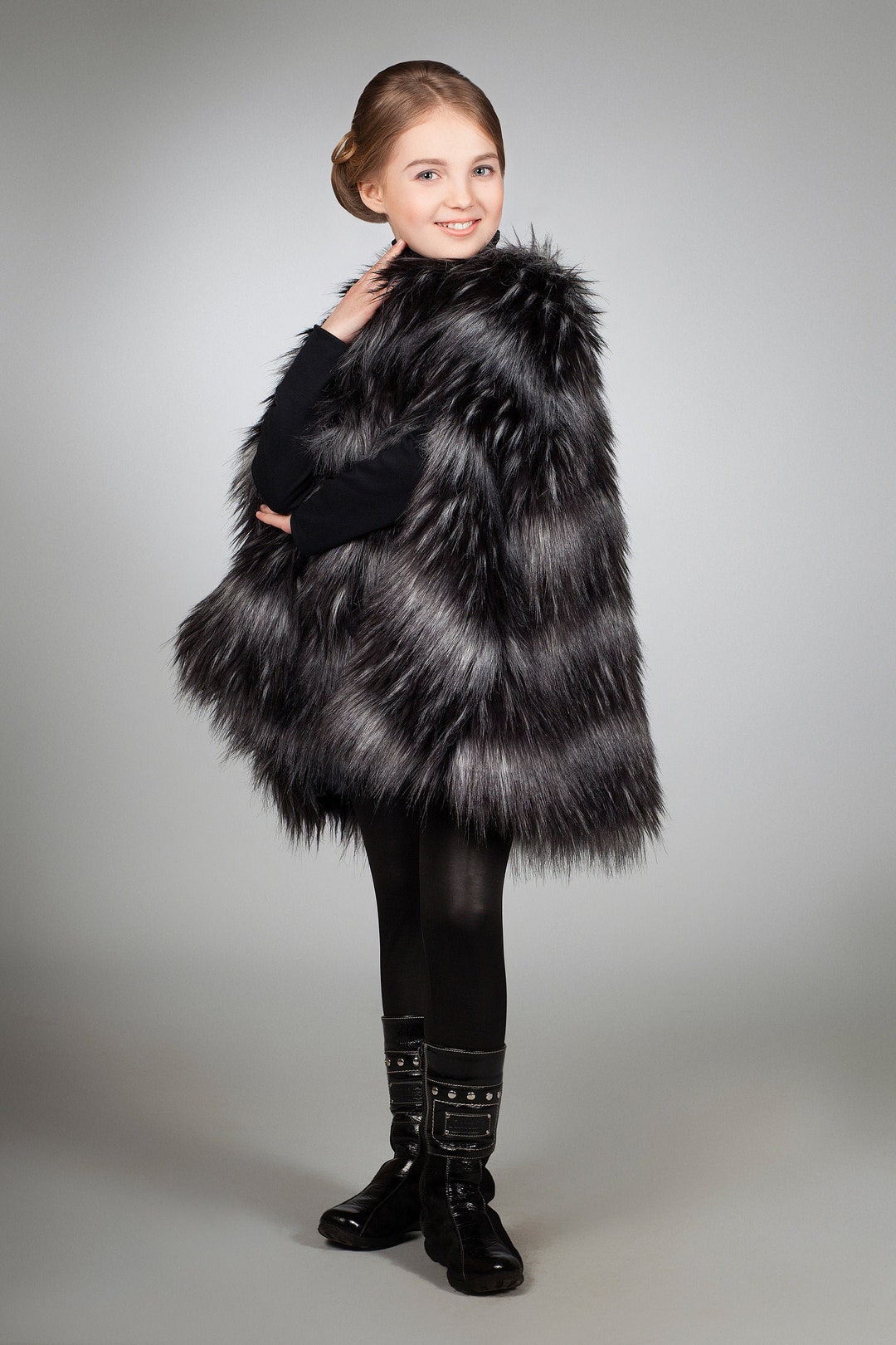 Kids Cape-coat. Fur Kids Cape. Winter Kids Cape Coats. Gift - Etsy