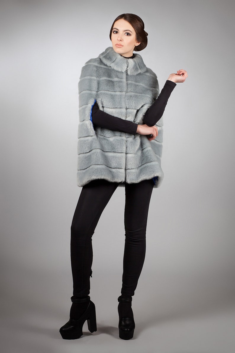 Women Cape-coat. Fur Cape. Winter Cape Coat. Gift for Her. - Etsy