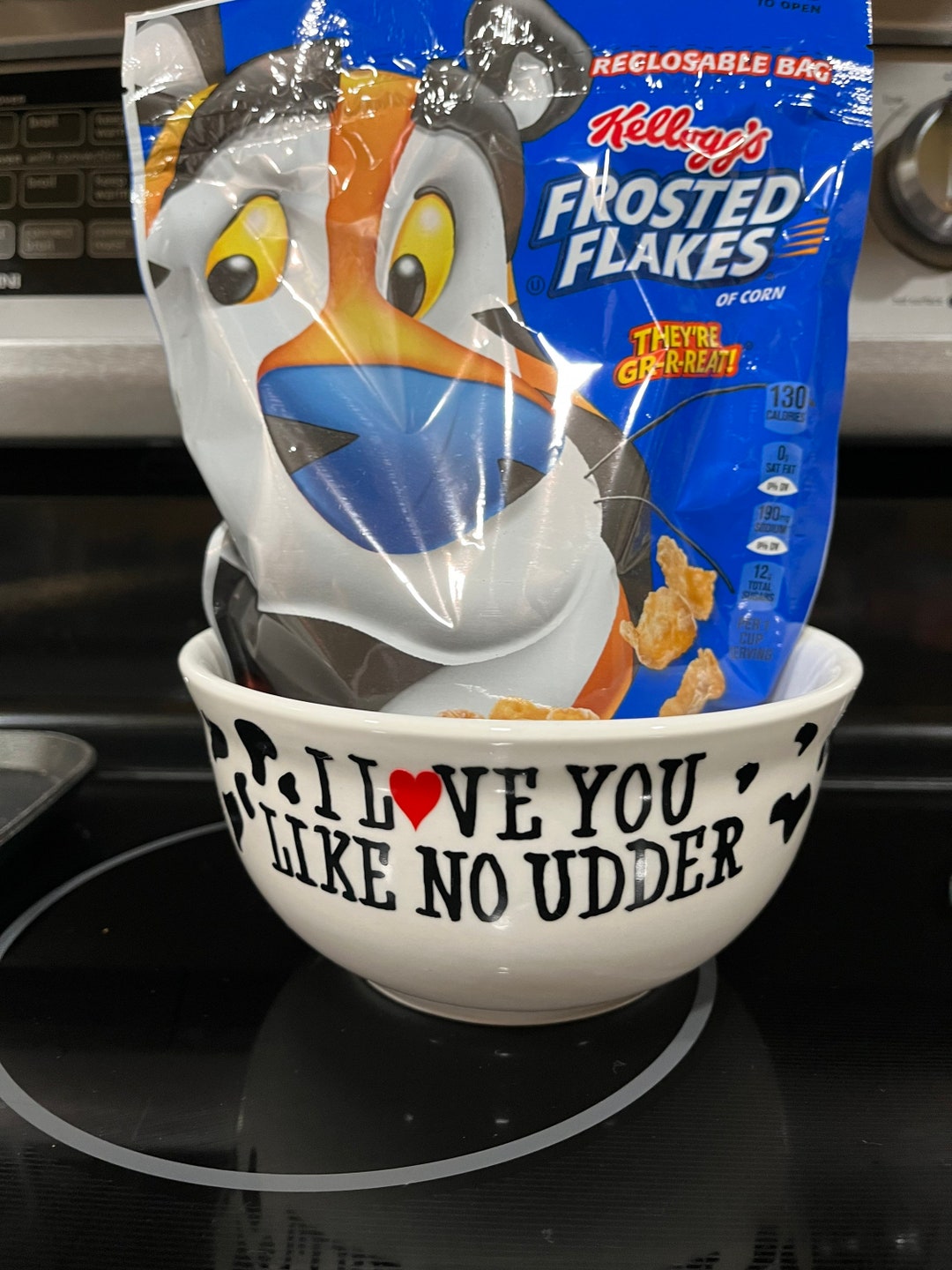 I Love You Like No Udder Cereal Bowl!! A Cow Lovers Dream!! - Etsy