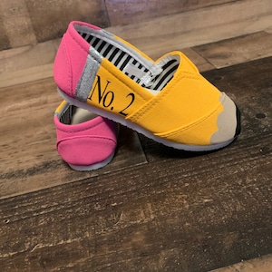Hand Painted Pencil Shoes!! Child and Adult Sizes Available!! - Etsy