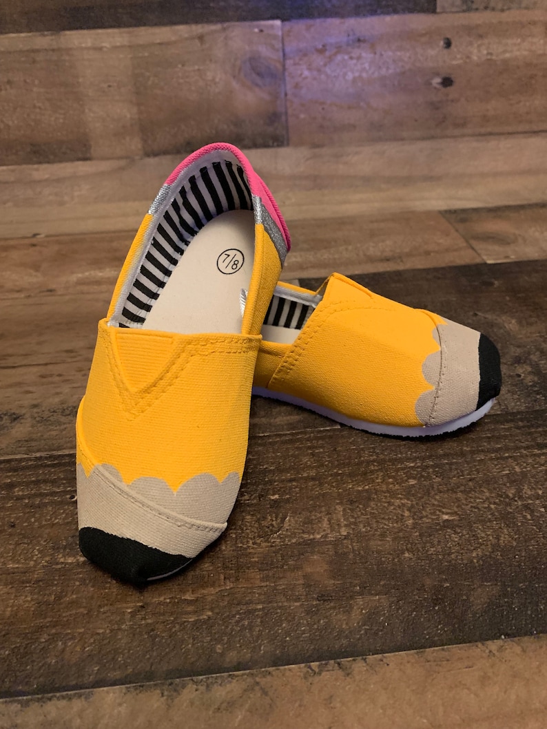 Hand Painted Pencil Shoes!! Child and Adult Sizes Available!! - Etsy