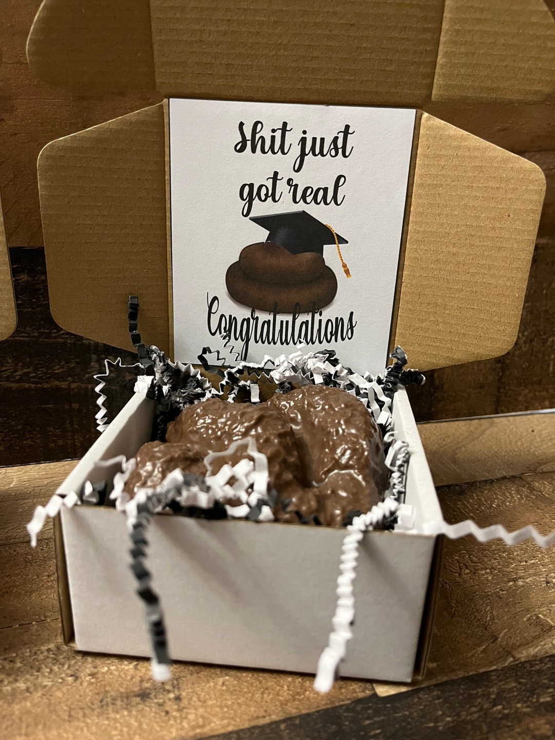 Solid Milk Chocolate Graduation Shit Just Got Real, Crap Just Got Real ...