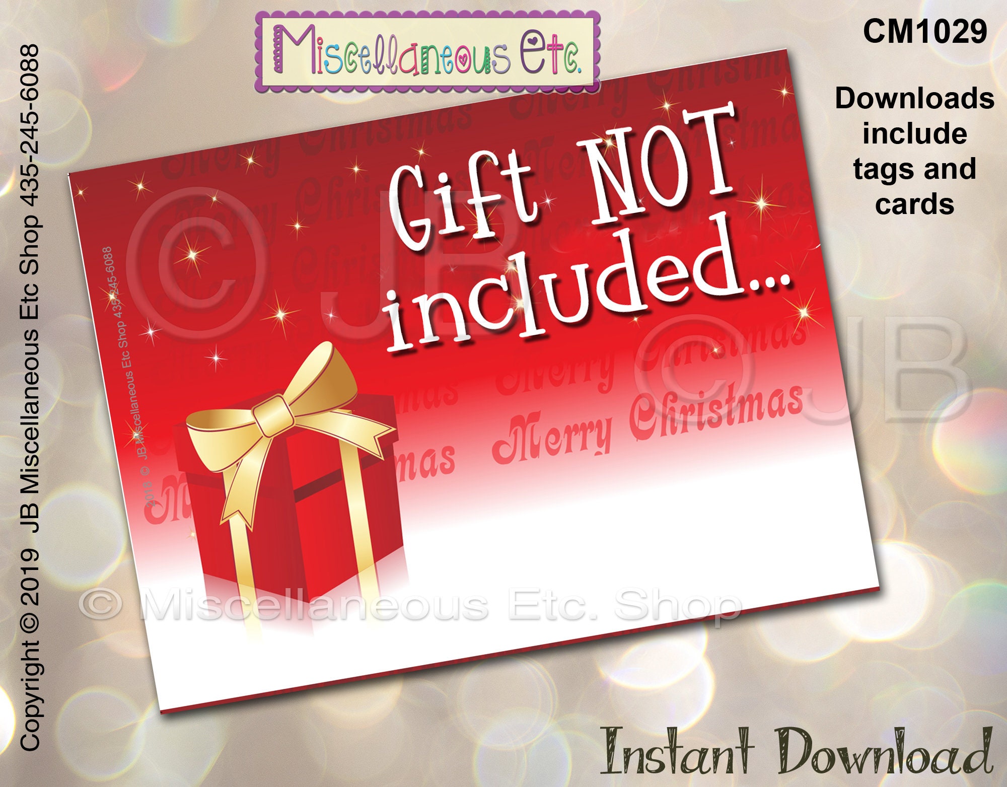 Gift Not Included TAG or Card Instant Download /batteries / Charger ... Gift Not Included TAG or Card Instant Download /batteries / Charger ...