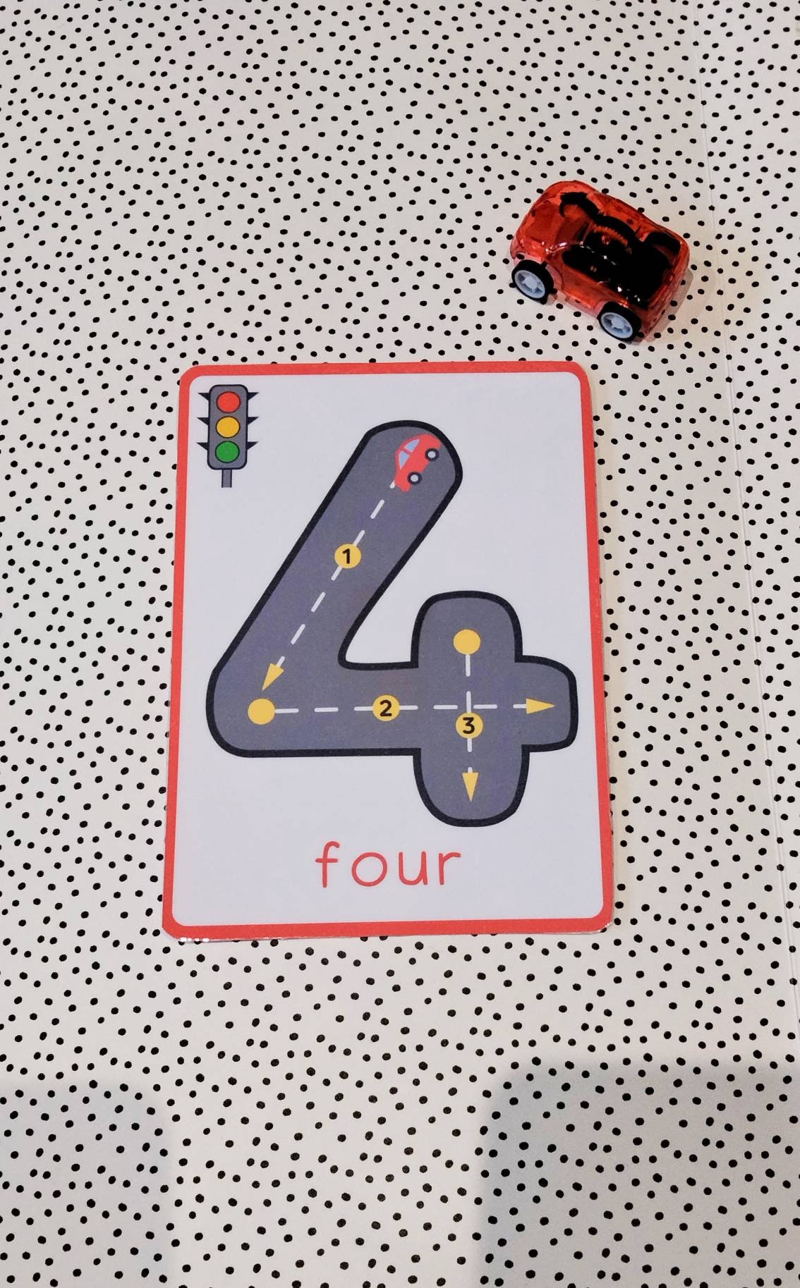 Number Tracing Flash Cards Instant Download, Car Road Tracing, Pen ...