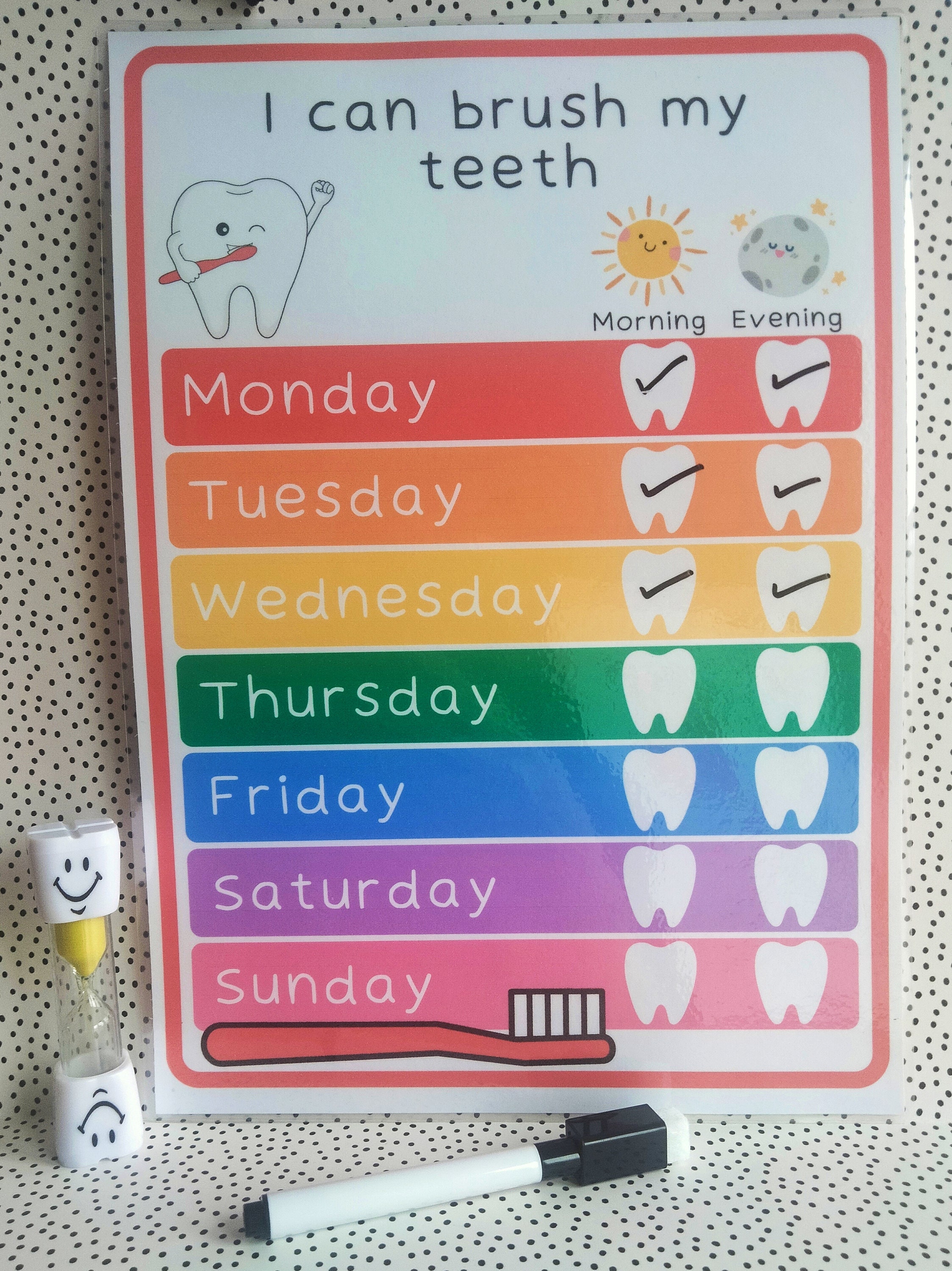 Tooth Brushing Smiley Sand Timer, Two Minute Timer, Countdown Timer for ...