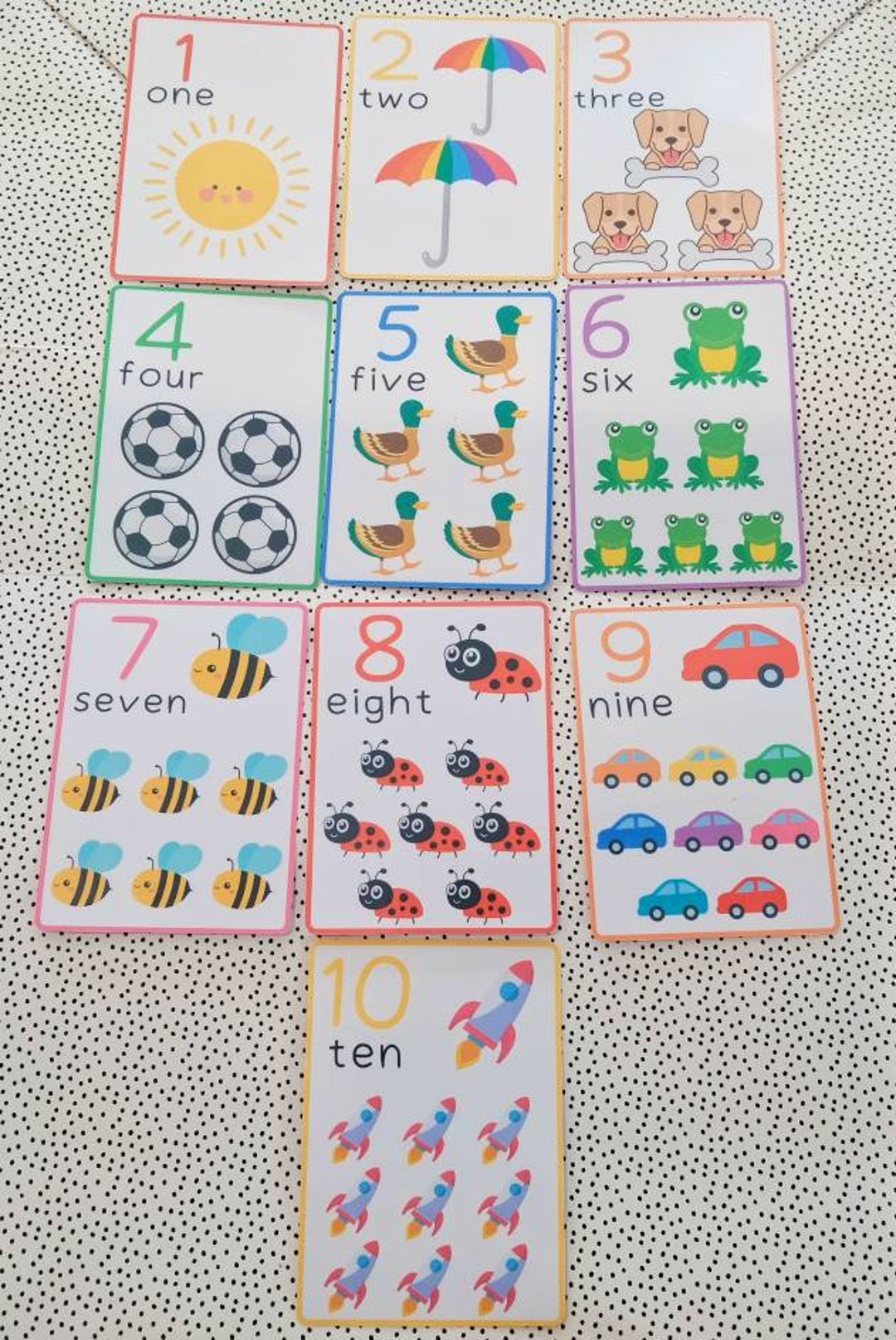 Number 1-10 Flashcards, Instant Download, Preschool, Homeschool ...