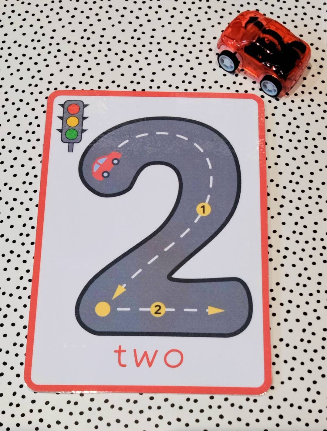 Number Tracing Flash Cards Instant Download Car Road Tracing - Etsy
