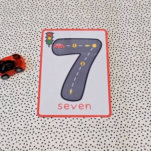 Number Tracing Flash Cards Instant Download, Car Road Tracing, Pen ...