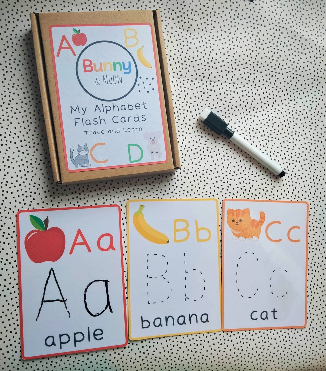 Alphabet Flash Cards, A-Z, ABC Letters, Pre School Learning, Pen ...