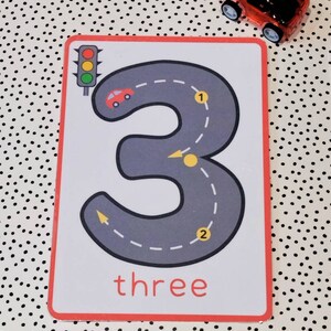 Number Tracing Flash Cards Instant Download, Car Road Tracing, Pen ...