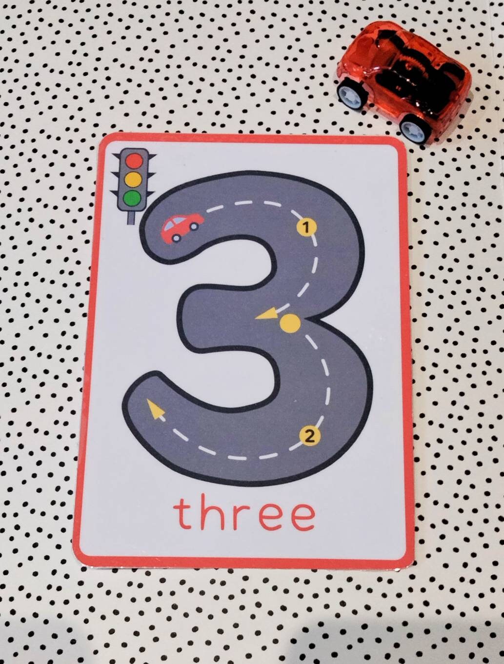 Number Tracing Flash Cards, Tracing Activity for Kids, Pen Control ...