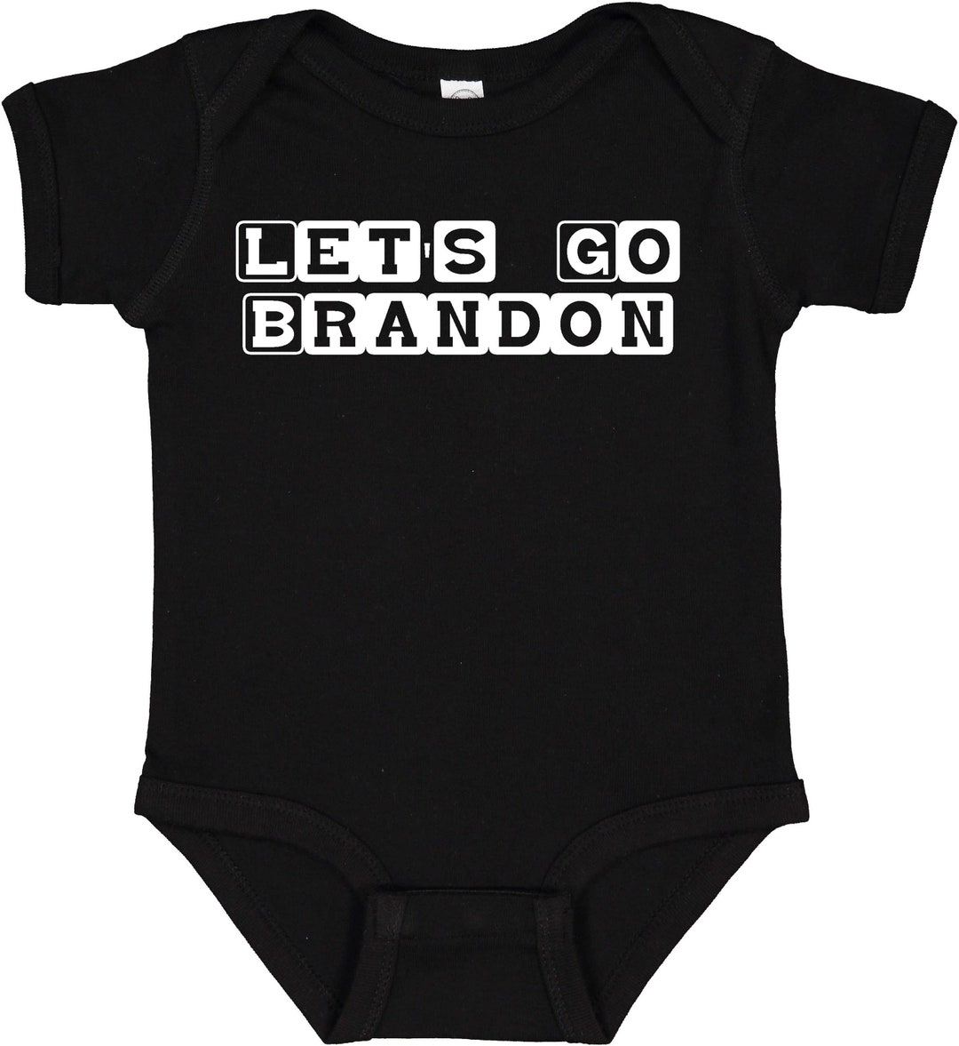 Let's Go Brandon Custom Trump Rally Baby Onesie & Infant Black Bodysuit ...