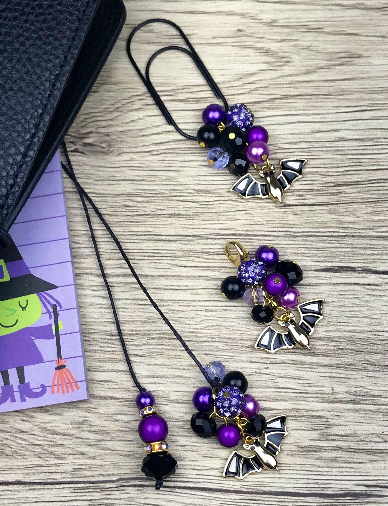 Batty Bat Planner Charm, Bookmark, Purse Charms - Etsy