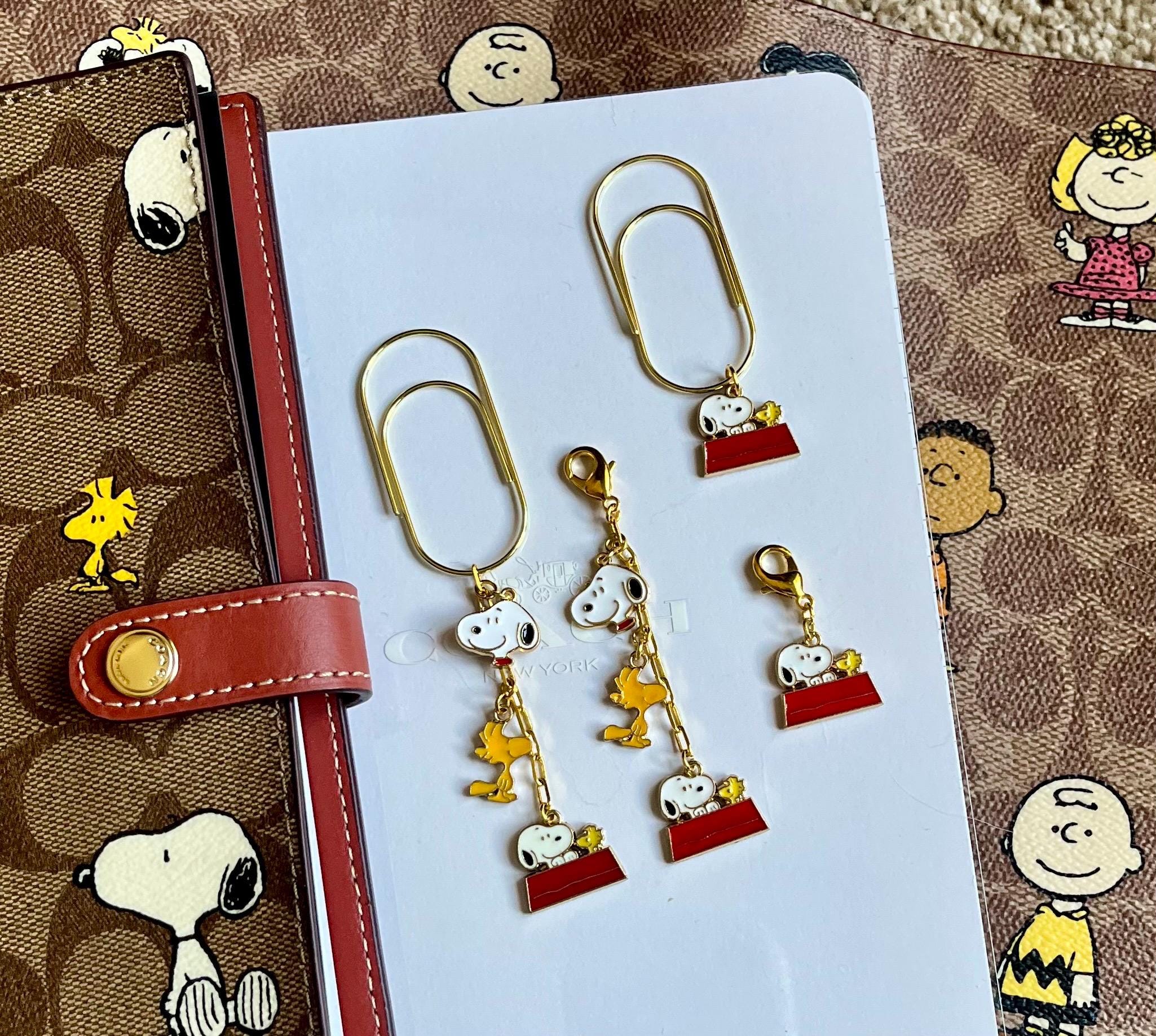 Peanuts Snoopy Woodstock Planner Charms, Purse Charm, Bookmark Bag ...