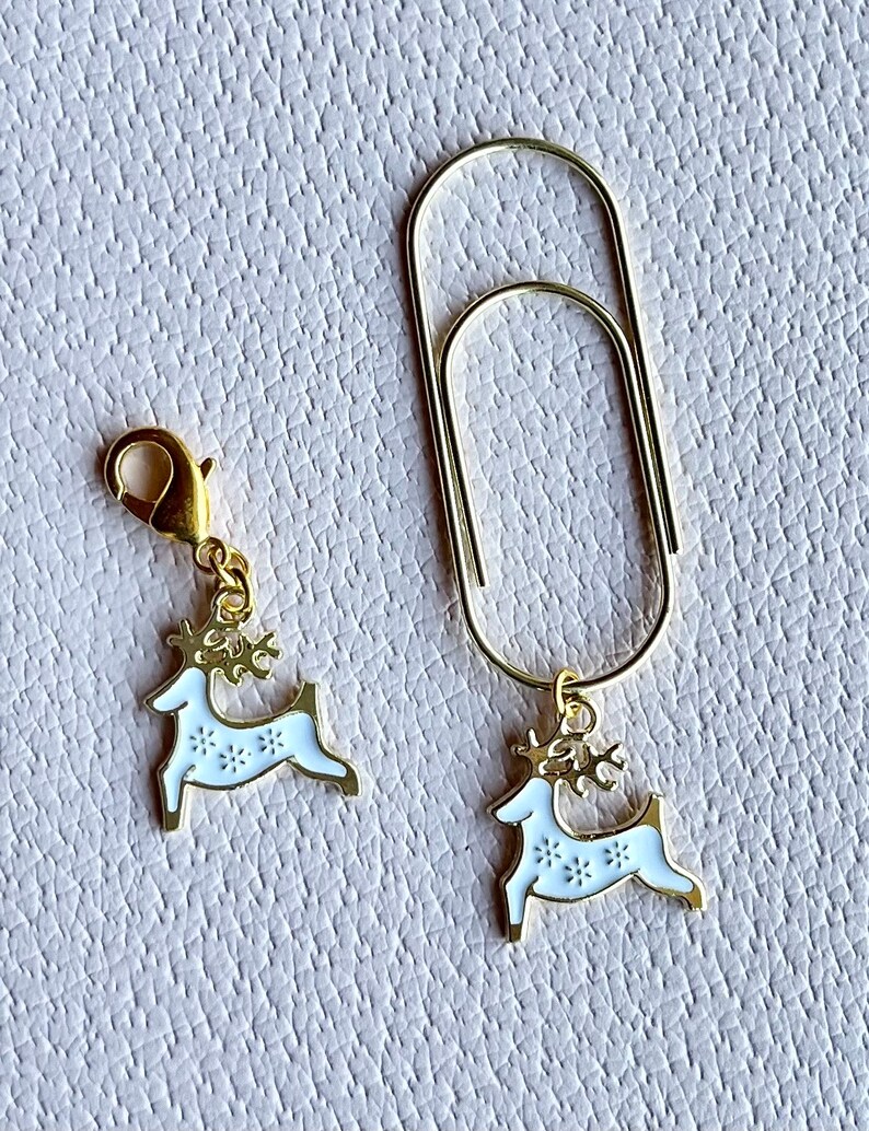 Sugarplum Reindeer Plannner Charm, Paperclip, Keychain, Bookmark - Etsy