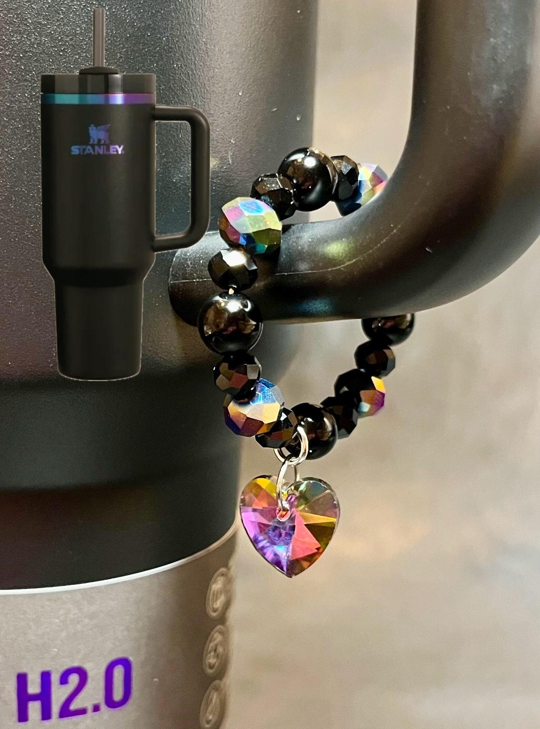 Midnight Glitz Black Chroma Tumbler Charm for Stanley Tumbler Charms - Etsy