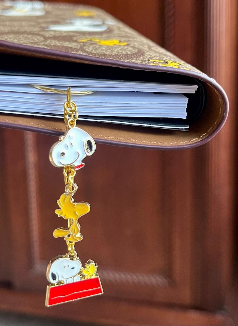 Peanuts Snoopy Woodstock Planner Charms, Purse Charm, Bookmark Bag, Phone, Kindle Charm - Etsy