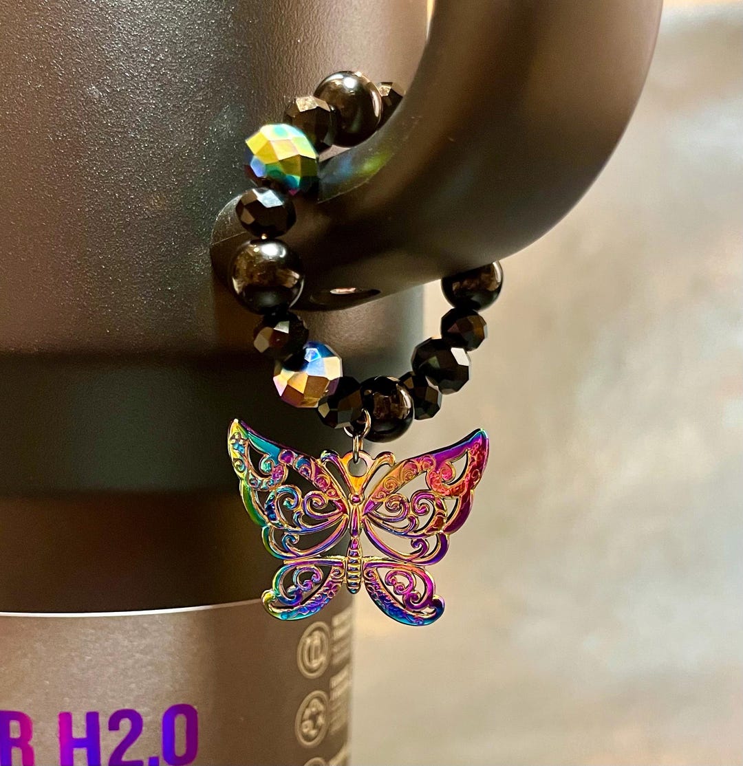 Chroma Butterfly Black Chroma Tumbler Charm for Stanley Tumbler Charms ...
