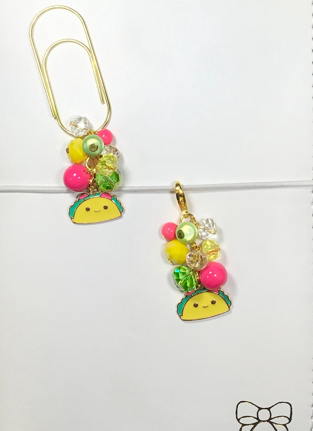 Taco ‘bout Cute Planner Charm /bookmark / Purse Dangel - Etsy