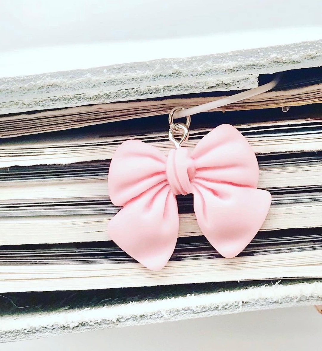 Pink Bow Planner Charm, Paperclip, Bookmark - Etsy