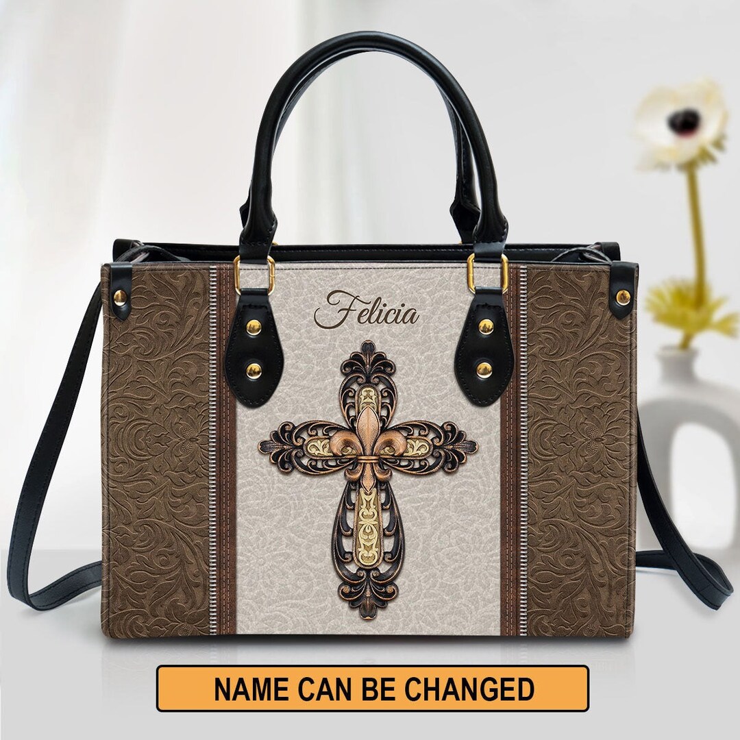 Personalized Cross Leather Bag,women Jesus Leather Handbag,crossbody ...