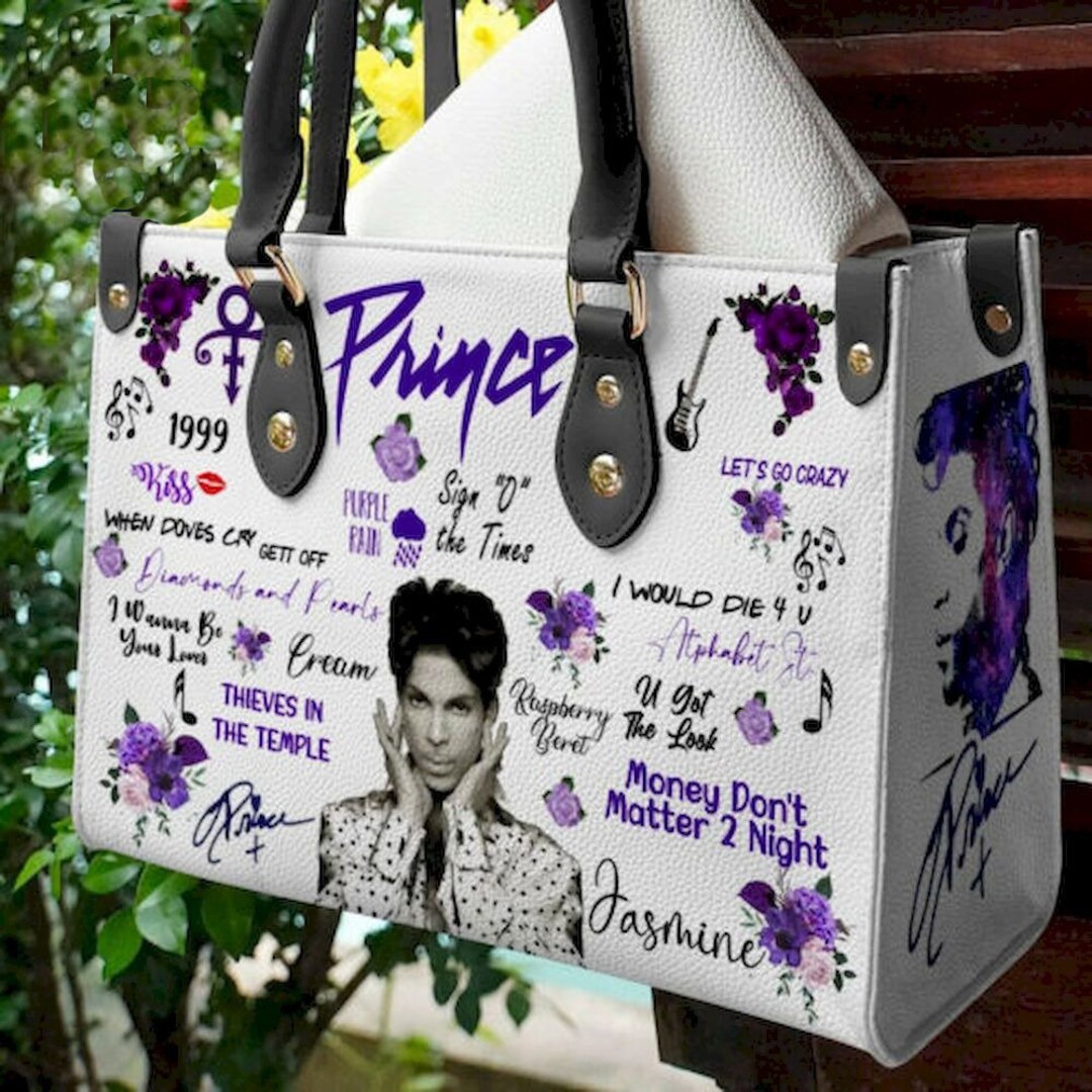 Vintage Priince Purple Leather Handbag,prince Handbag Love Singer,music ...