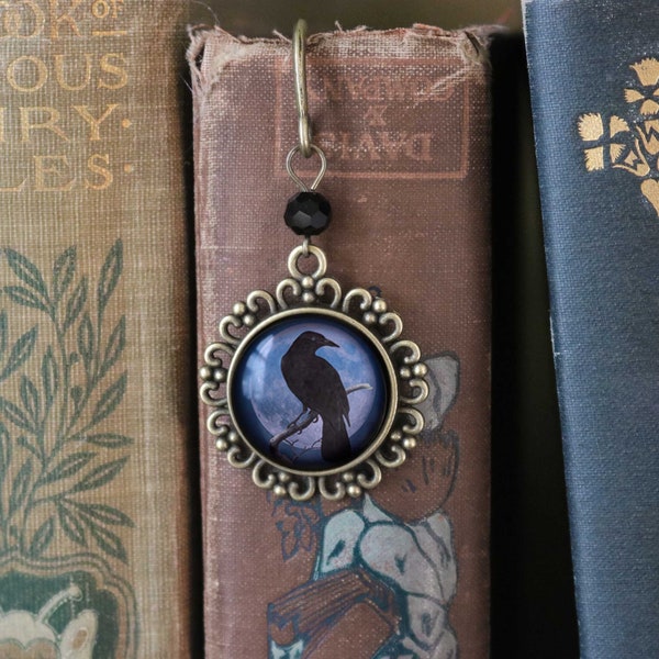 Raven Bookmark - Etsy