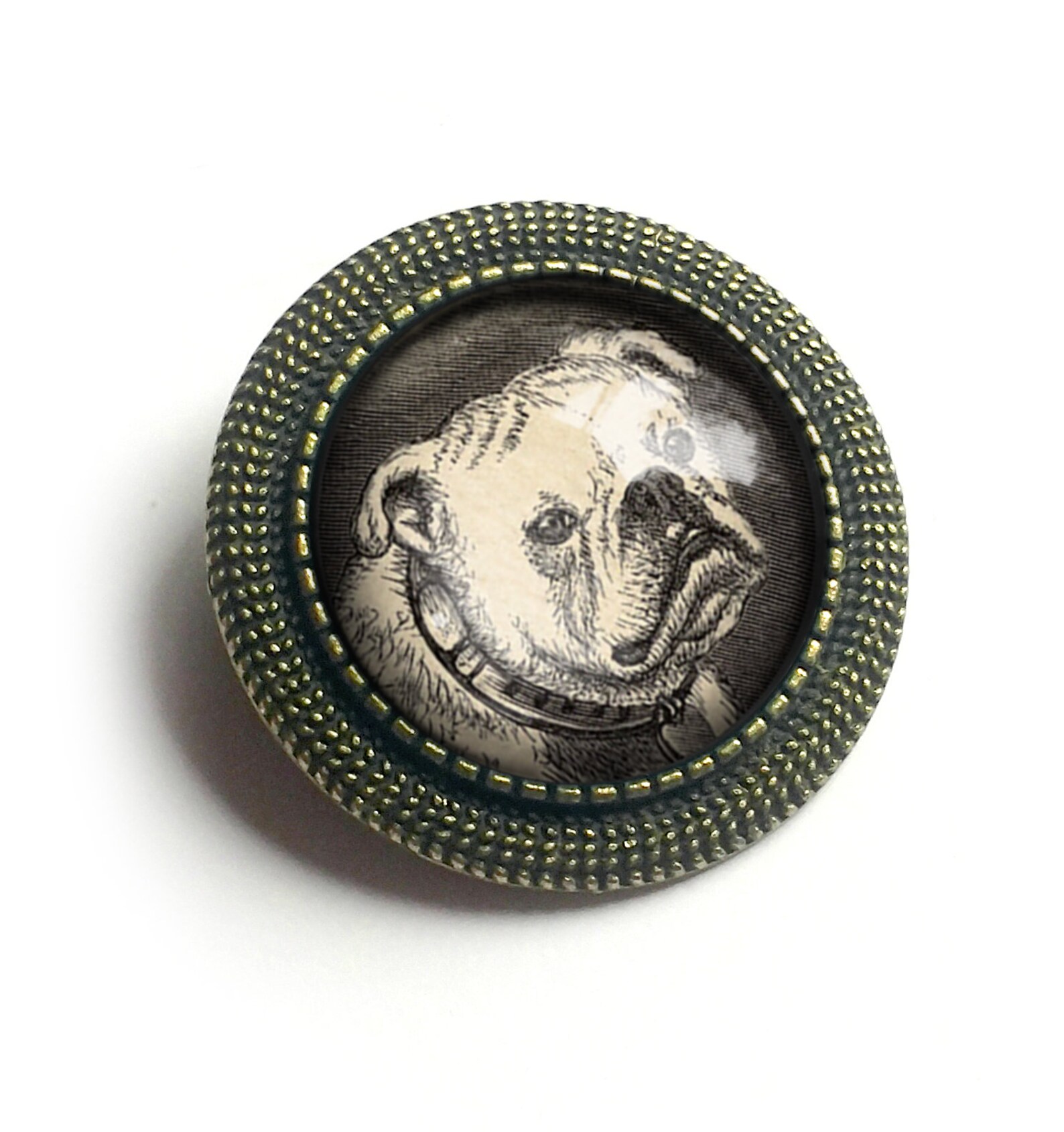 English Bulldog Vintage Inspired Pin Brooch | Etsy