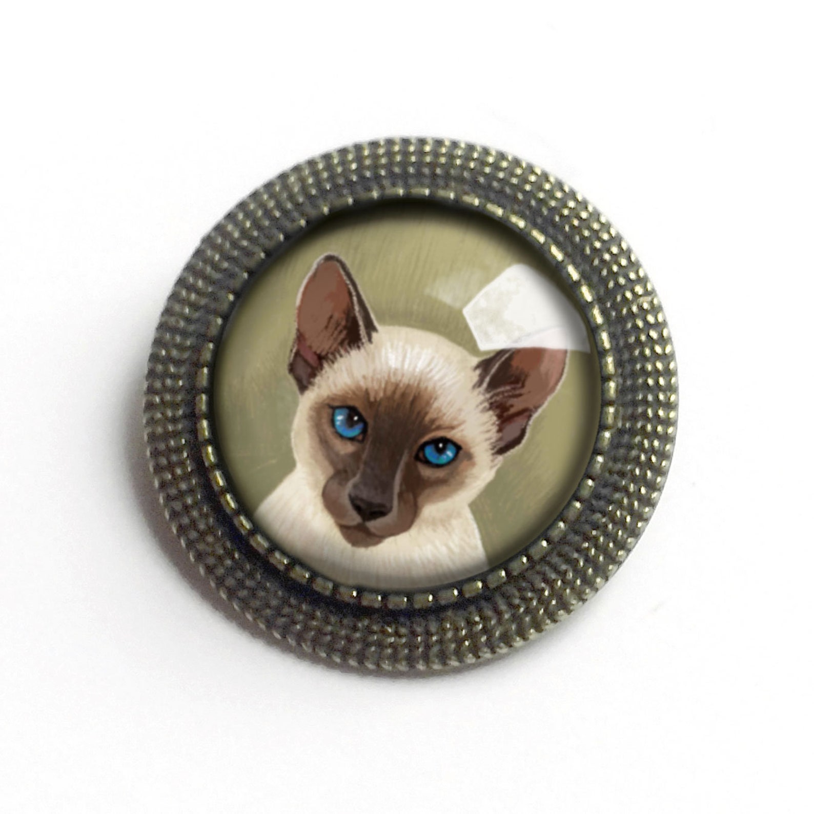 Siamese Cat Vintage Inspired Pin Brooch - Etsy