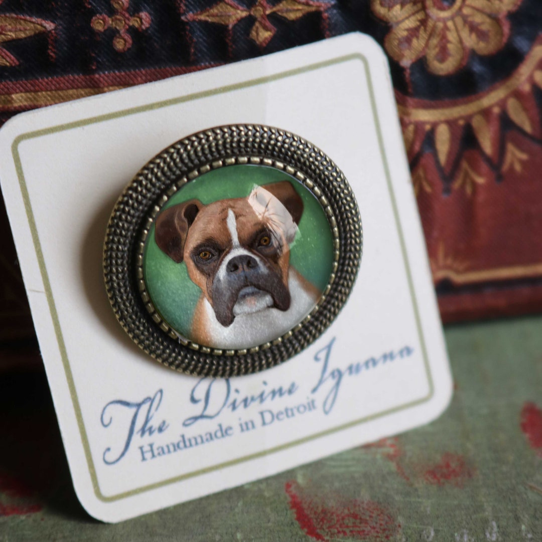 Boxer Dog Vintage Inspired Pin Brooch - Etsy