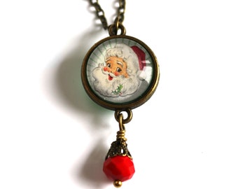 Santa Pendant | Etsy