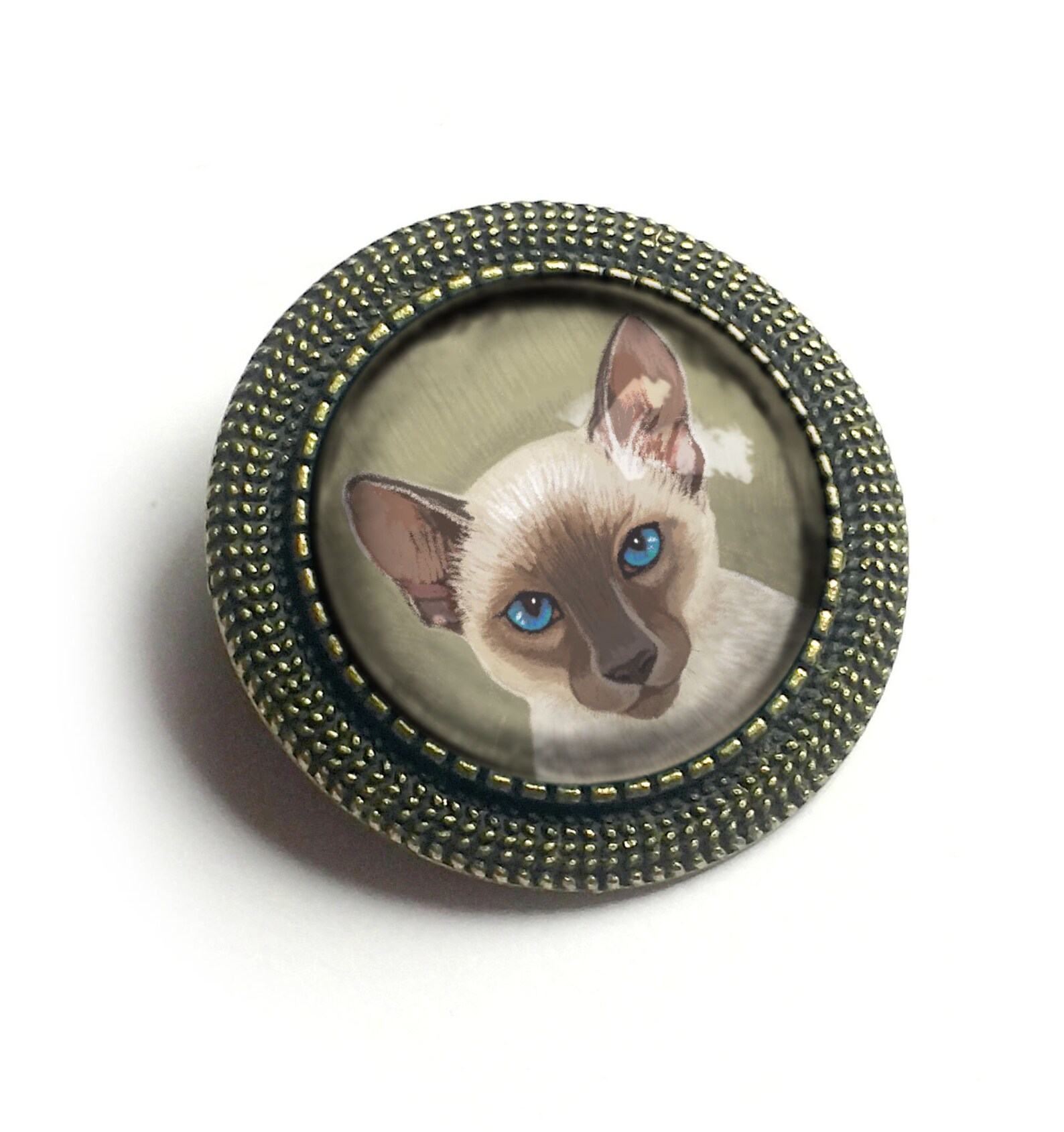 Siamese Cat Vintage Inspired Pin Brooch - Etsy