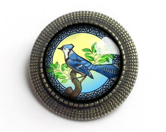 Victorian Cardinal Bird Vintage Inspired Pin Brooch - Etsy