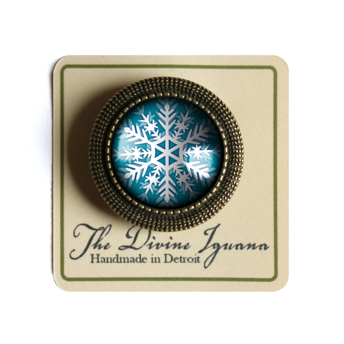 Winter Snowflake Vintage Inspired Pin Brooch - Etsy