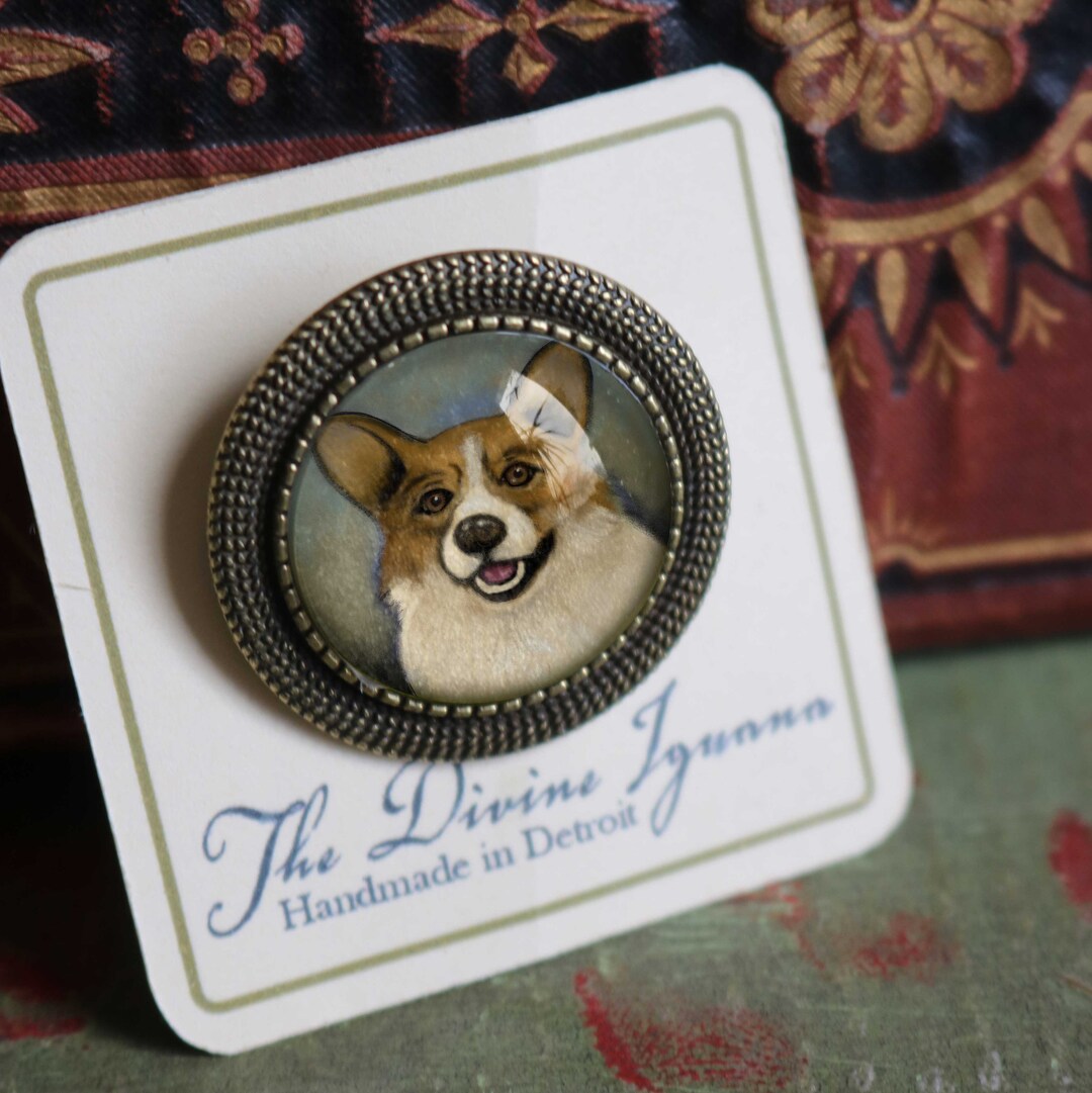 Corgi Dog Vintage Inspired Pin Brooch - Etsy