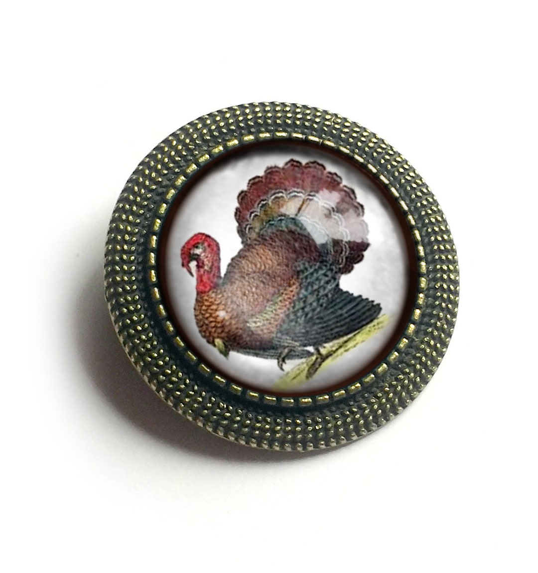Thanksgiving Turkey Vintage Inspired Pin Brooch - Etsy