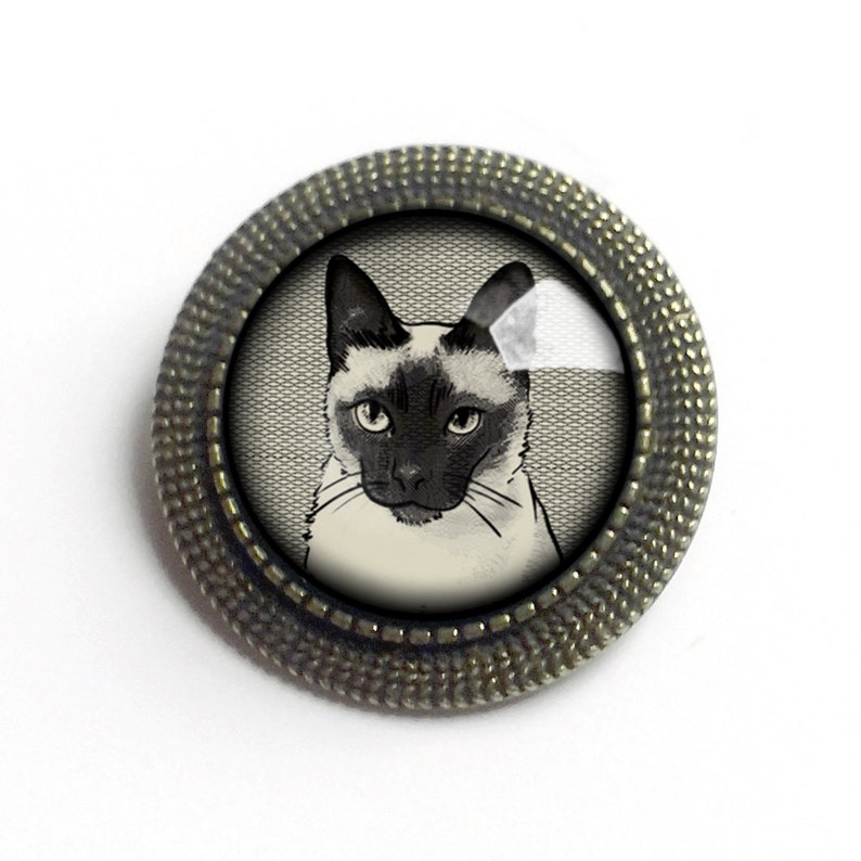 Siamese Cat Vintage Inspired Pin Brooch | Etsy