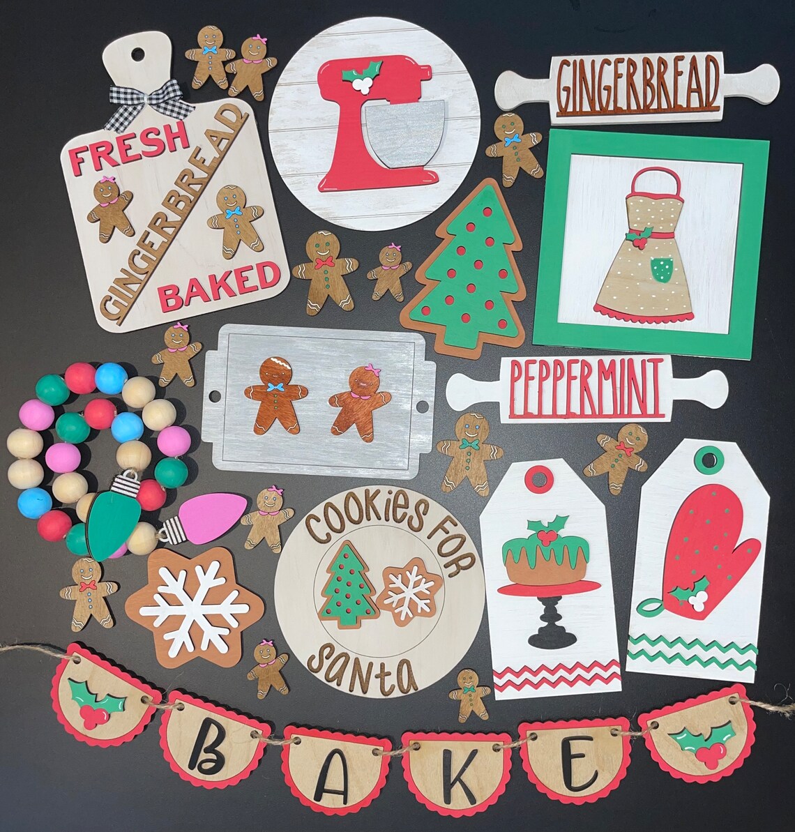 50 Piece Unfinished Laser Cut Cookies for Santa Gingerbread - Etsy