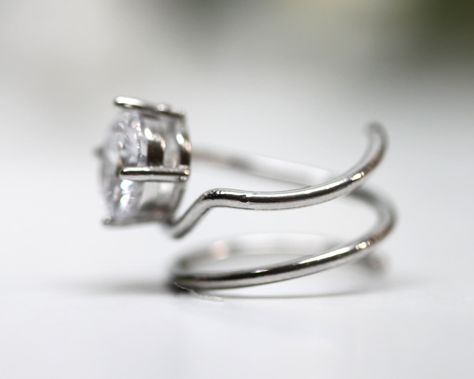 Fingertip Ring Finger Nail Art Clear Crystal Trendy Open - Etsy