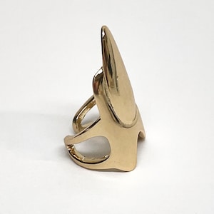 Adjustable Fingertip Nail Ring, Gold Plated Brass - Etsy