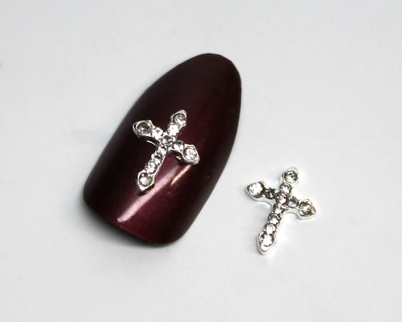 Nail Designs With Rhinestones And Crosses