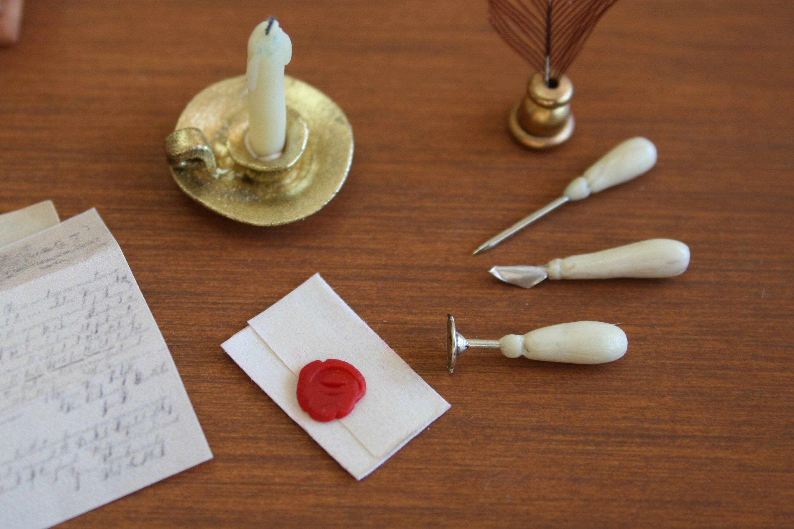 Miniature Writing Tool Set for the Regency Dollhouse Includes - Etsy