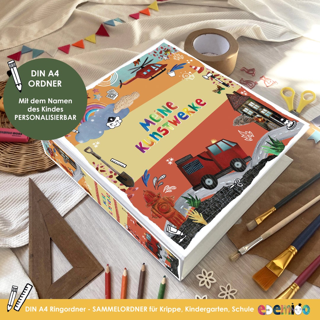 A4 Kindergarten Folder Fire Brigade, Ring Binder for Nursery, School ...