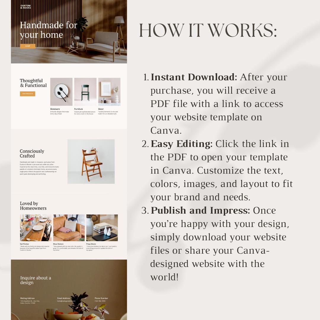 Professional Canva Website Template – Editable and Customizable - Etsy