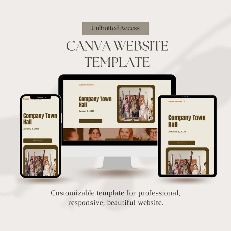 Professional Canva Website Template – Editable and Customizable - Etsy