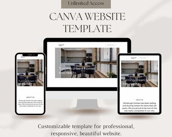 Professional Canva Website Template – Editable and Customizable - Etsy